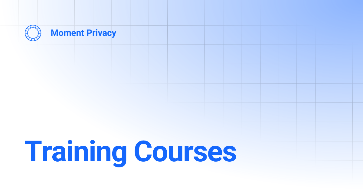 Training Courses | Moment Team Privacy